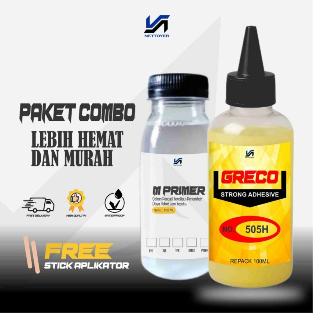 Jual PAKET COMBO Lem greco + Primer harga lebih murah dan lebih hemat ...