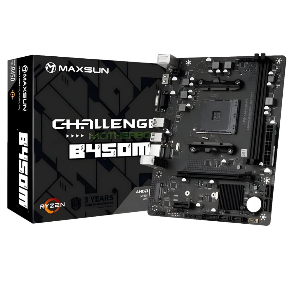 Jual MAXSUN Challenger B450M - AM4 AMD B450 DDR4 USB3.2 SATA3 | Shopee Indonesia