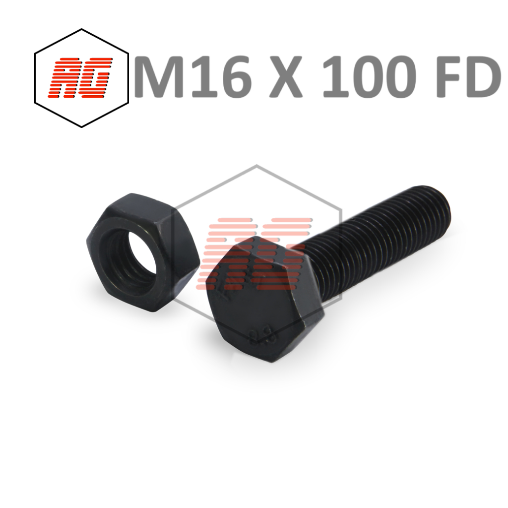 Jual BAUT BAJA HTB GRADE 8.8 + MUR |8| M16 X 100 FULLDRAT | Shopee Indonesia