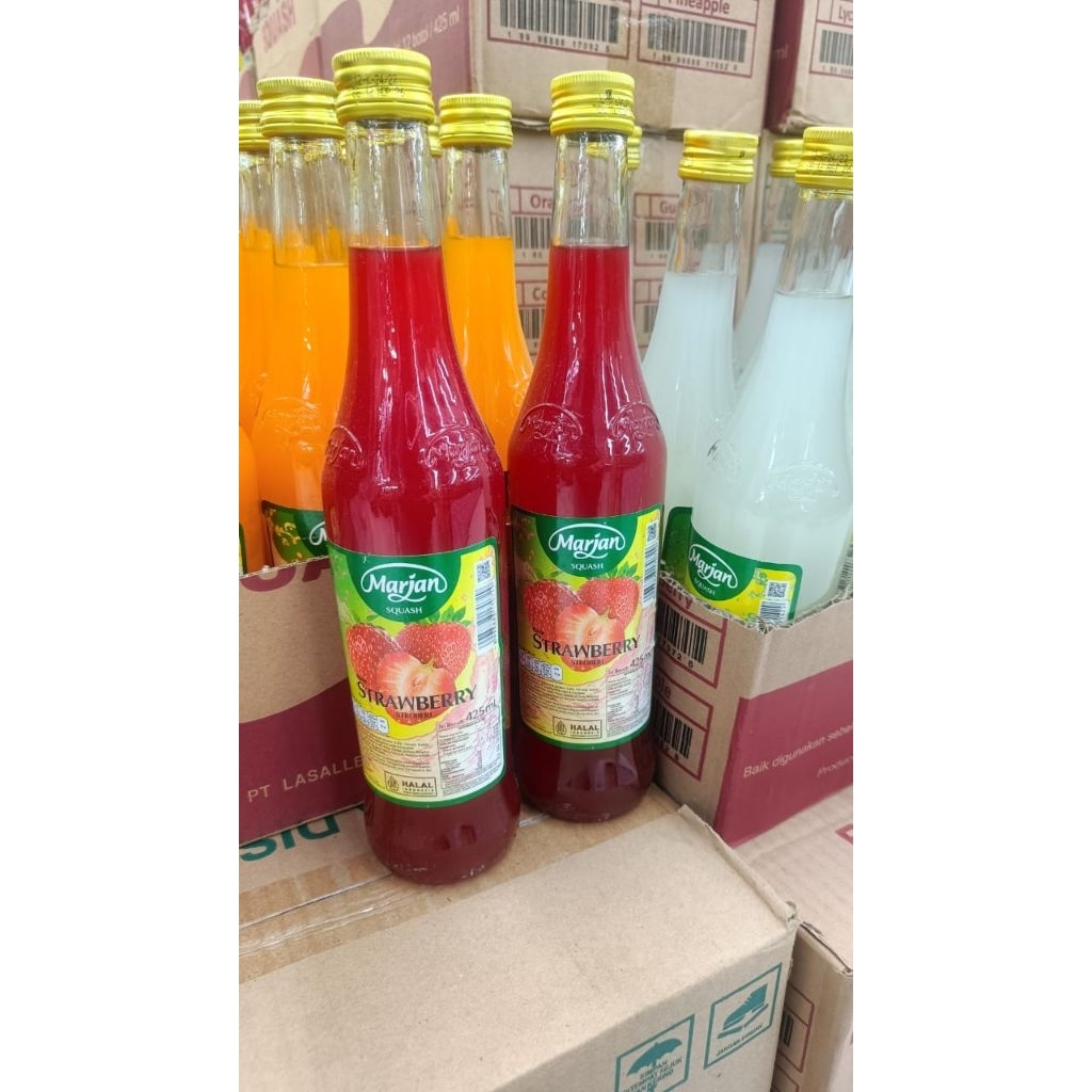 Jual Sirup marjan squash rasa Strawberry | Shopee Indonesia