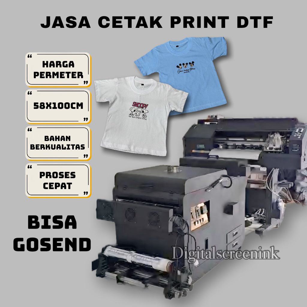 Jual Cetak Sablon Satuan Print DTF Meteran || JASA PRINT CETAK DTF METERAN MURAH MERIAH DAN ...