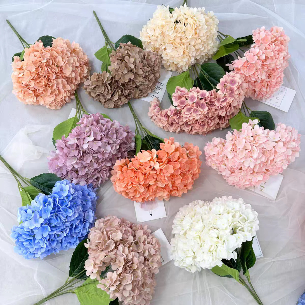 Jual 5 Kuntum Hydrangea Artificial Hiasan Perkahwinan Hydrangea ...
