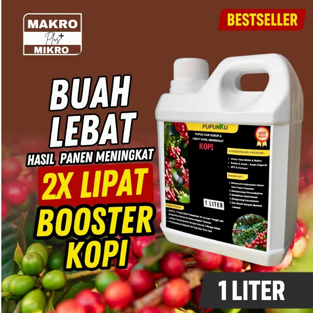 Jual Pupuk Kopi Booster Buah Lebat & Daun Hijau, Cocok untuk Kopi ...