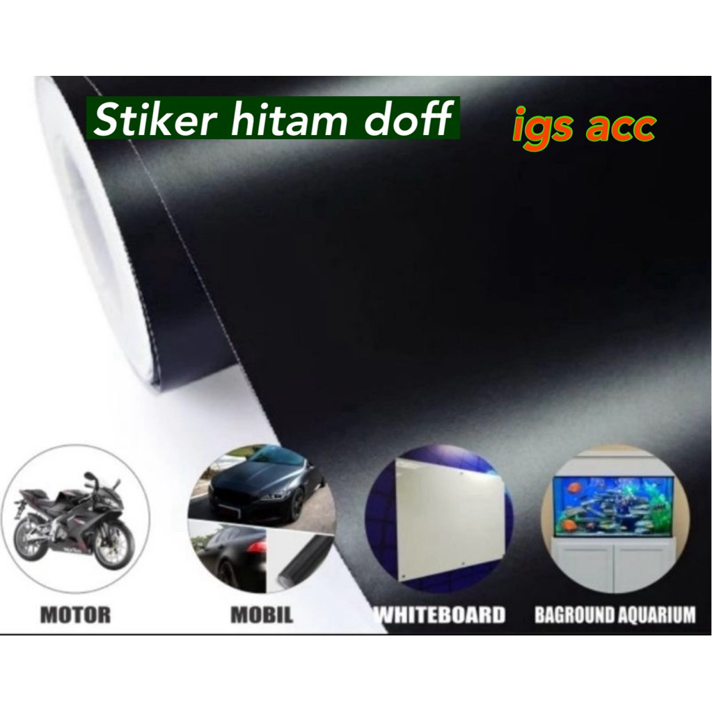 Jual Stiker Sticker Hitam Dop Skotlet L 152 Cm Wrapping Kendaraan Bahan ...