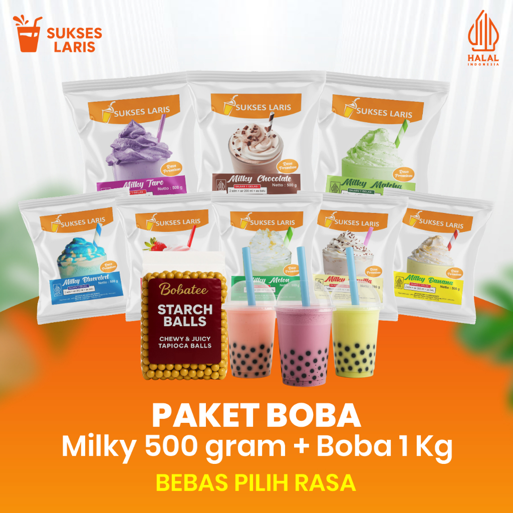 Jual BOBA + BUBUK MINUMAN MILKY | POWDER MINUMAN MILKY BOBA | BOBA 1 KG ...