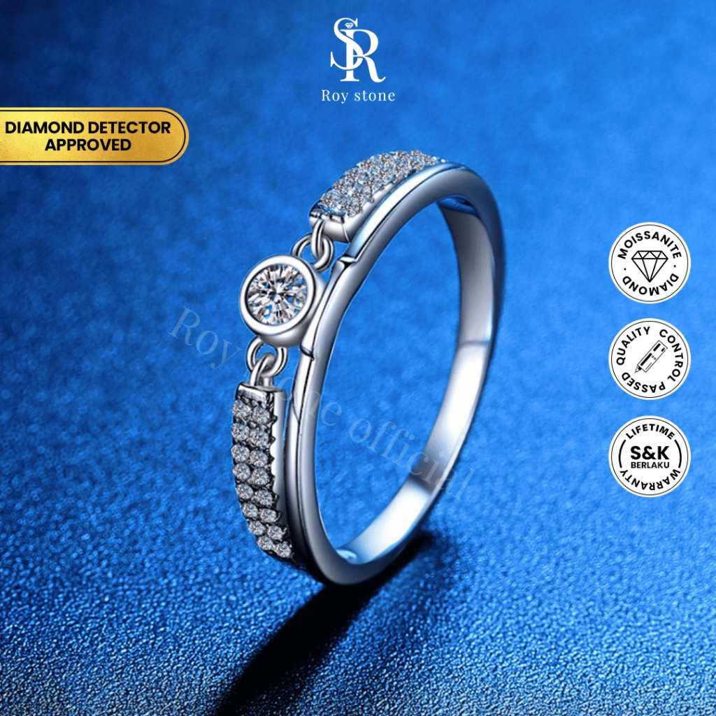 Jual RoyStone - Cincin Audrey Ring Moissanite Original Wanita Perhiasan ...
