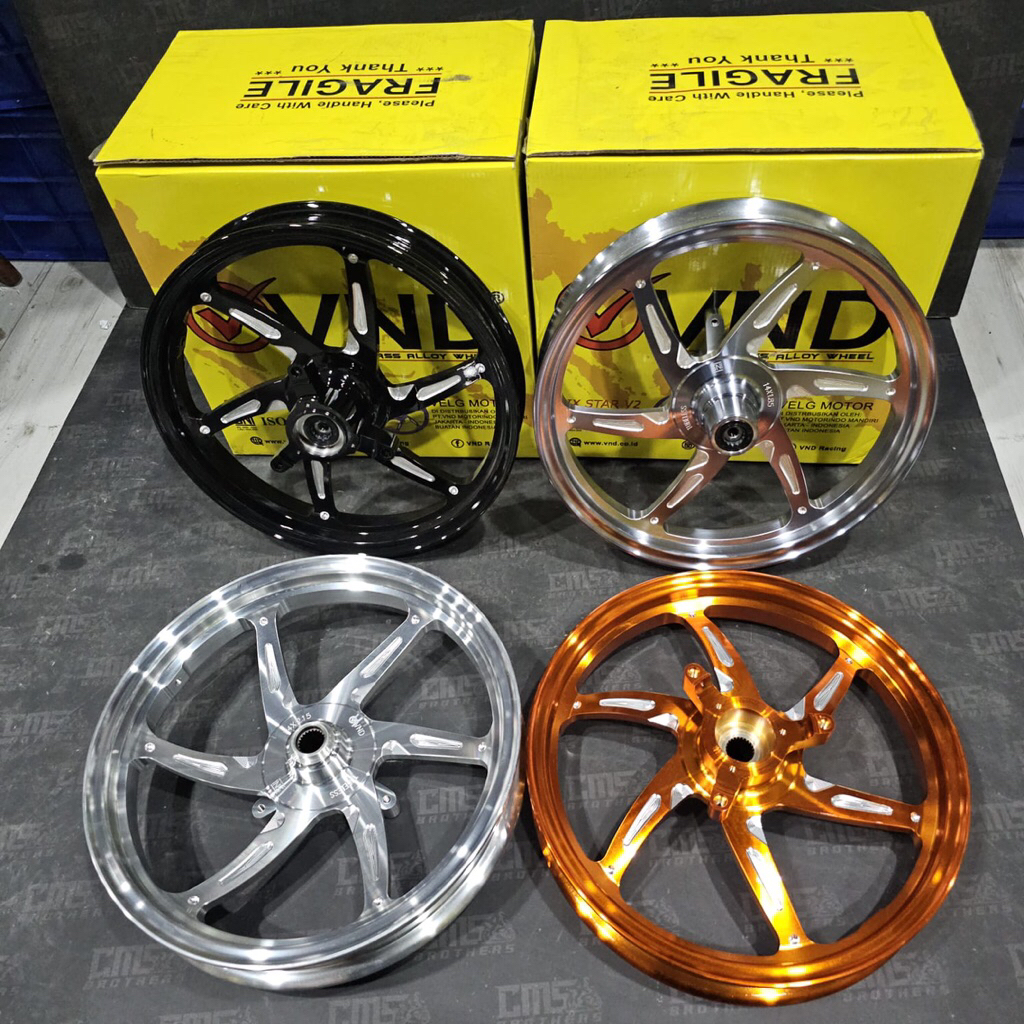 Jual Velg Racing VND Six Star V2 Nmx old New ukuran depan185x14 ukuran ...