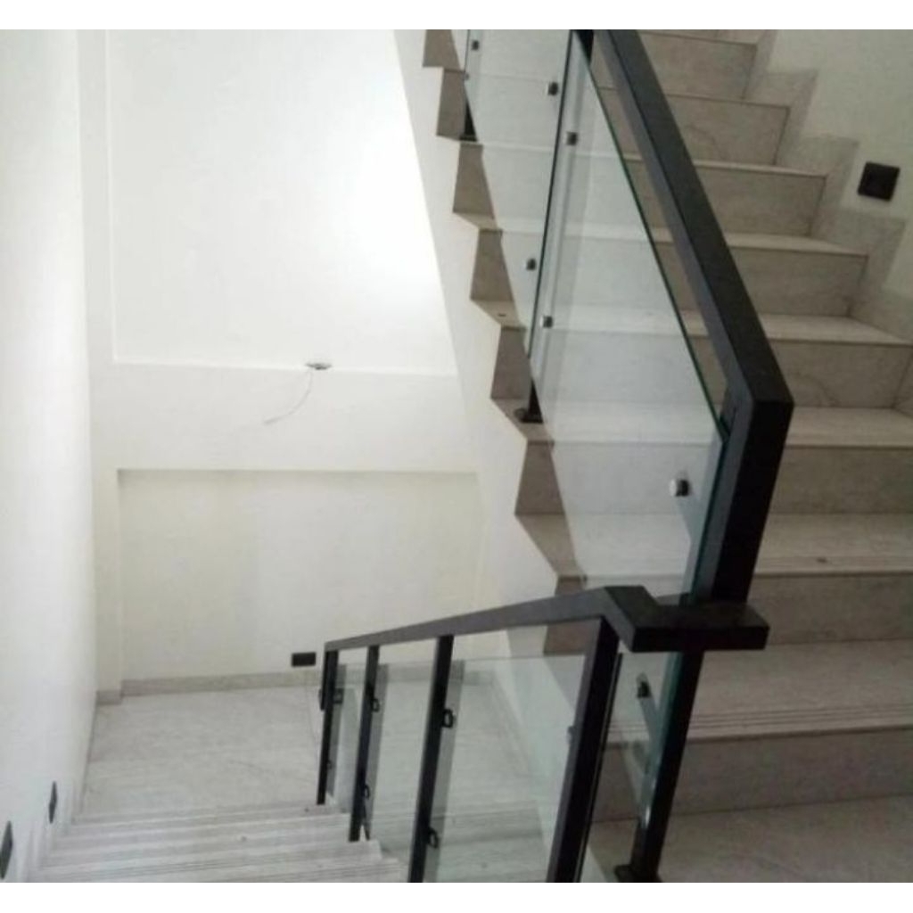 Jual RAILING TANGGA KACA / RANGKA BESI MINIMALIS HOLLO | Shopee Indonesia