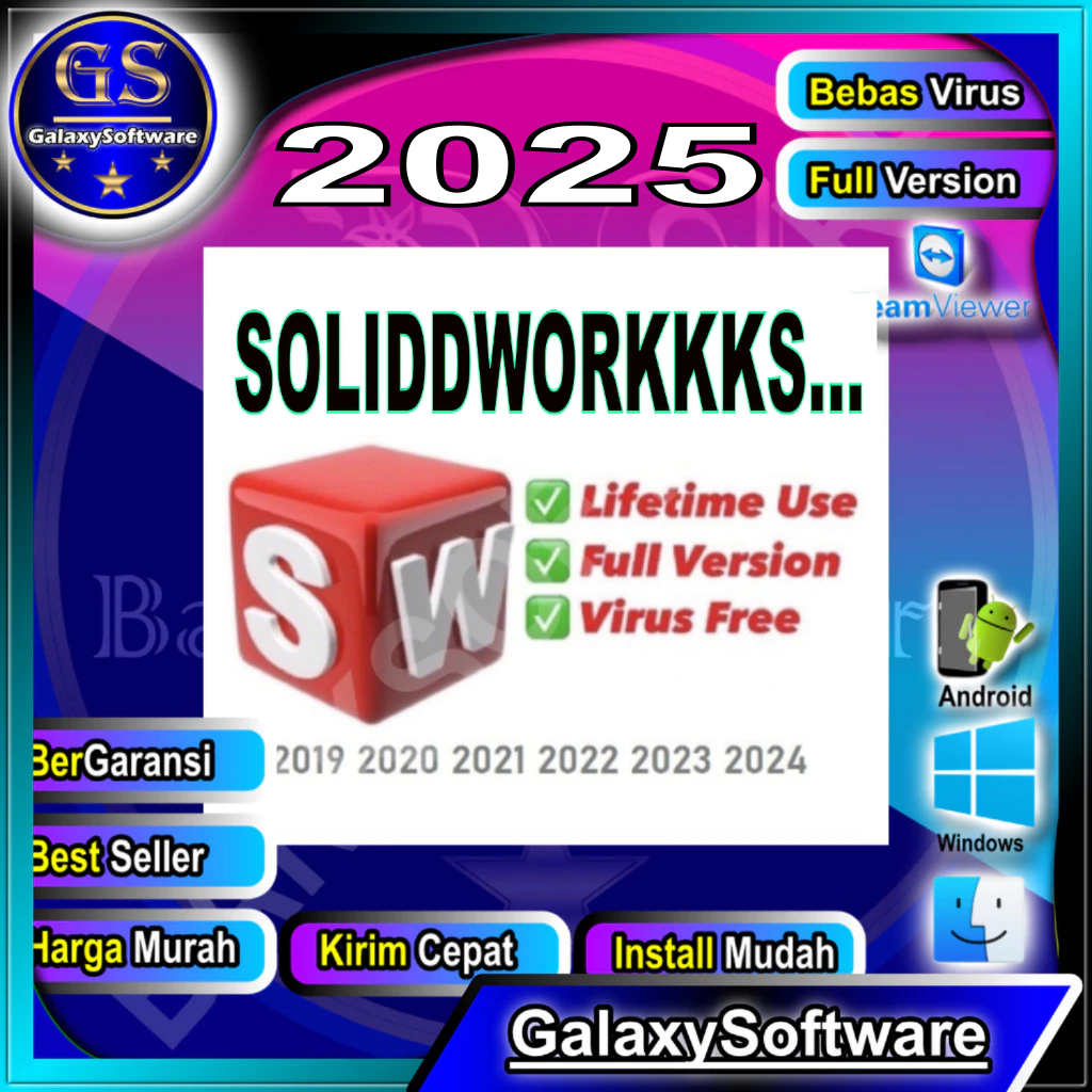 Jual SolidDWorkKs... 2025 SP2.0 15.6 GB windows Full Version 3D CAD & Simulation ...