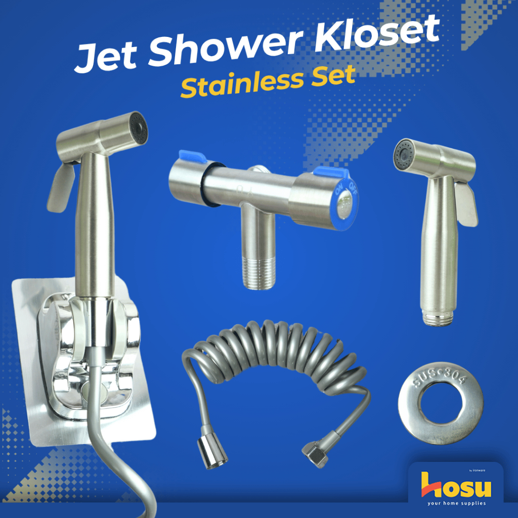 Jual SUS 304 Jet Shower Kloset Toilet Stainless Set / Bidet Cebok Anti ...