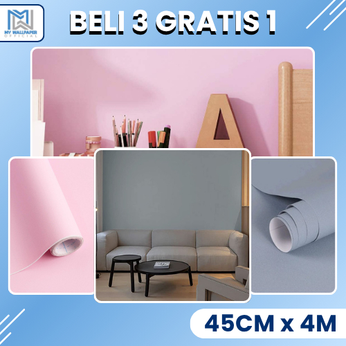 Jual PAKET PROMO Wallpaper Dinding Putih Polos Wallpaper Dinding Kamar ...