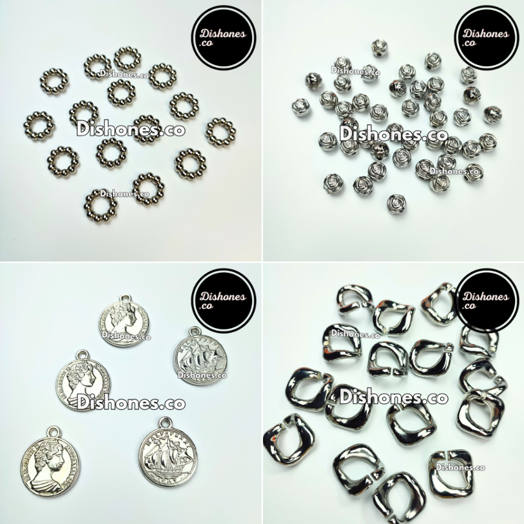 Jual (10 PCS) Silver Liontin / Liontin Viral / Liontin Kalung / Liontin ...