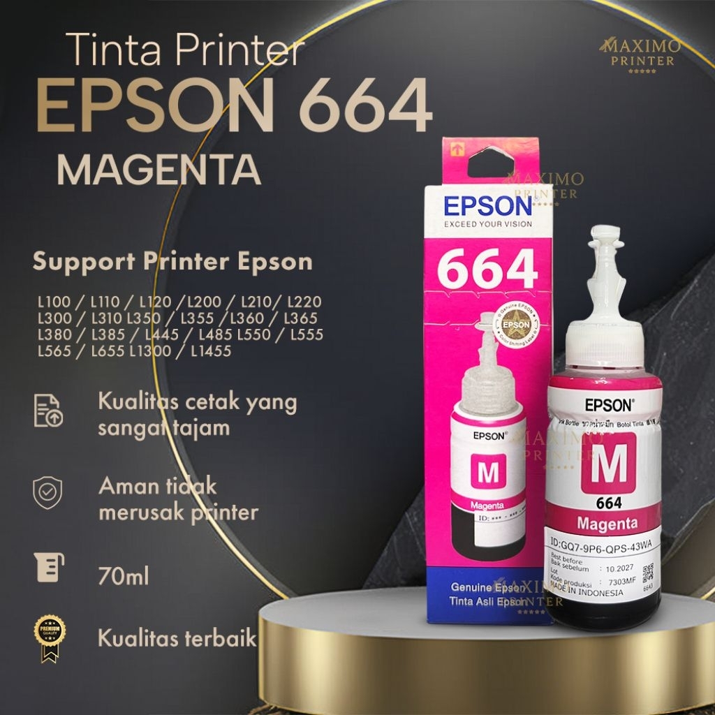Jual Tinta Epson 664 Original For Printer L110 L111 L120 L130 L132 L200 L210 L220 L222 L300 L310 ...