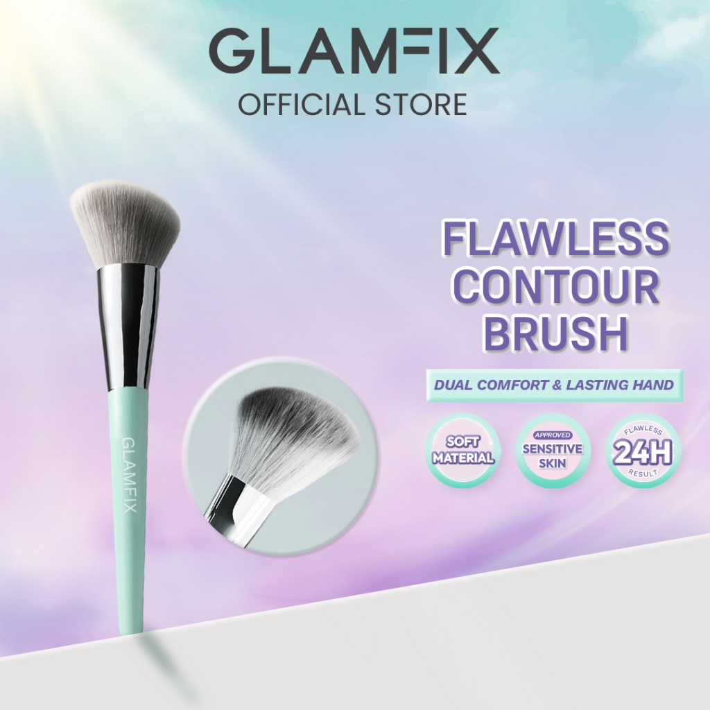 Jual GLAMFIX Flawless Contour Brush Make Up Kuas Contour Shading Make ...