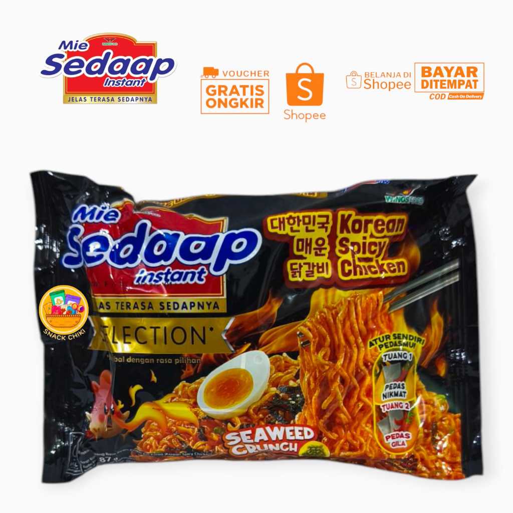 Jual MIE SEDAAP SELECTION KOREA SPICY CHICKEN HARGA PER 5 PCS | Shopee ...