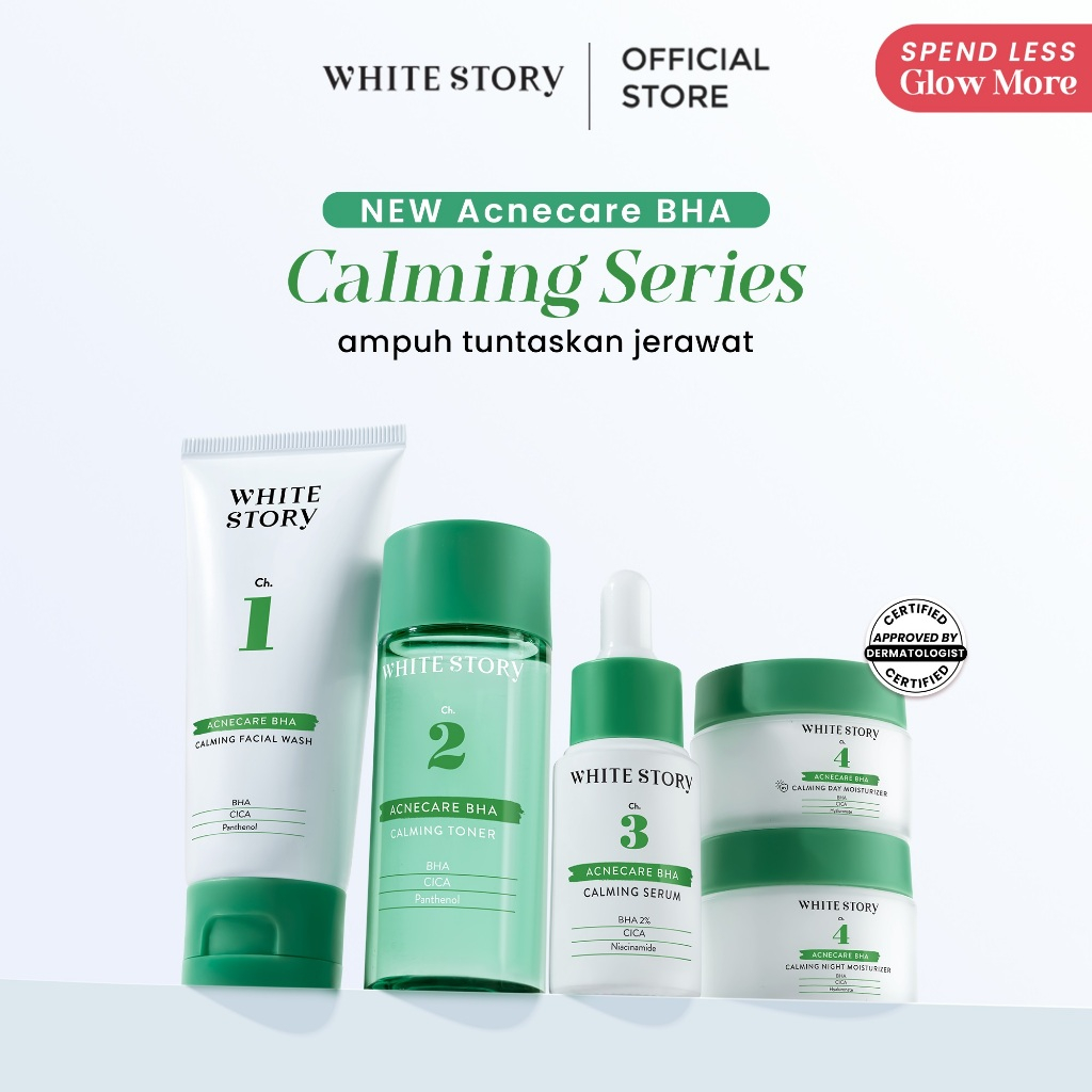 Jual White Story New Acne Care BHA Calming Set - Paket Wajah Anti ...