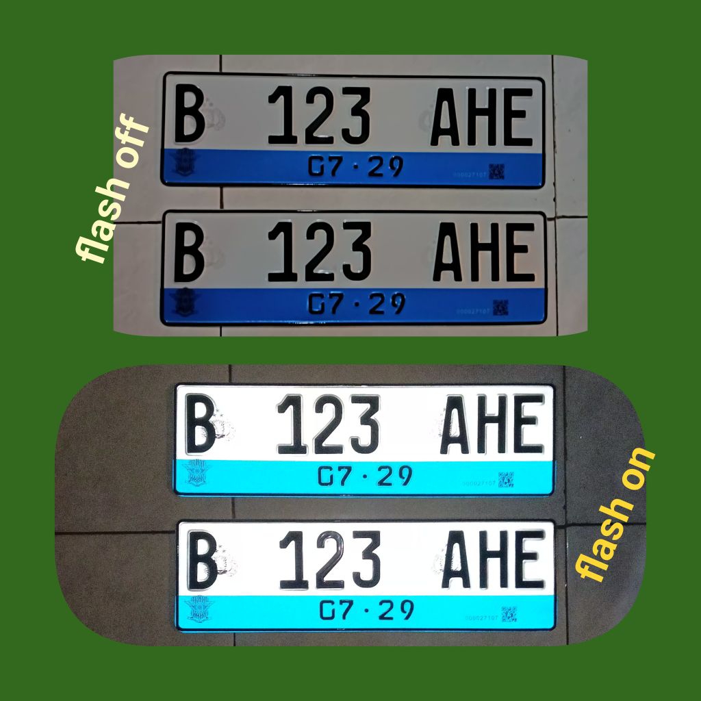 Jual PLAT MOBIL LISTRIK REFLEKTIF BARCODE 2PCS | Shopee Indonesia