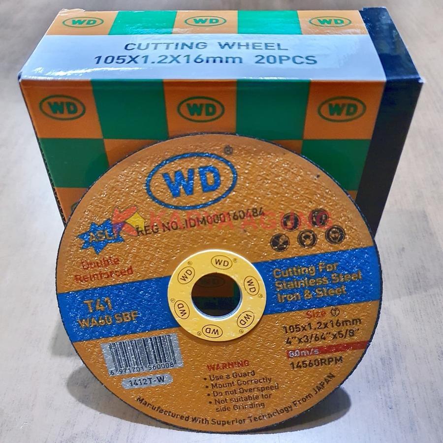Jual Cutting Wheel WD 4" per BOX / Batu Potong WD 4" x 1,2mm / Mata ...