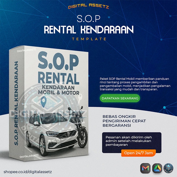 Jual [UB11] Paket SOP RENTAL MOBIL - Template Draft SOP Standart ...