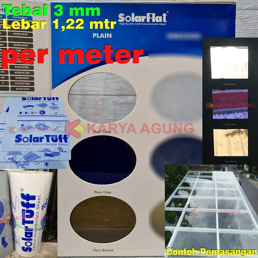 Jual Atap SOLARTUFF SOLID 3mm Plain (Polos) PER METER / SolarFlat 3 mm ...