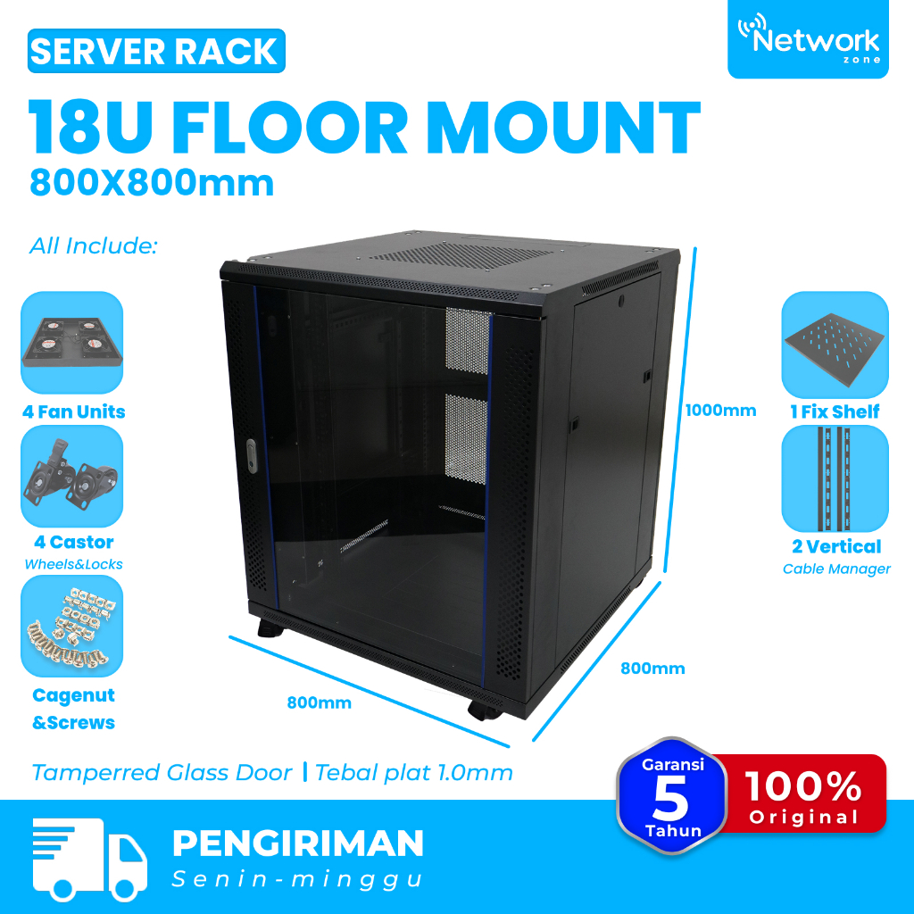 Jual Rack Server 18U Floor Mount Rack 800X800mm | Shopee Indonesia