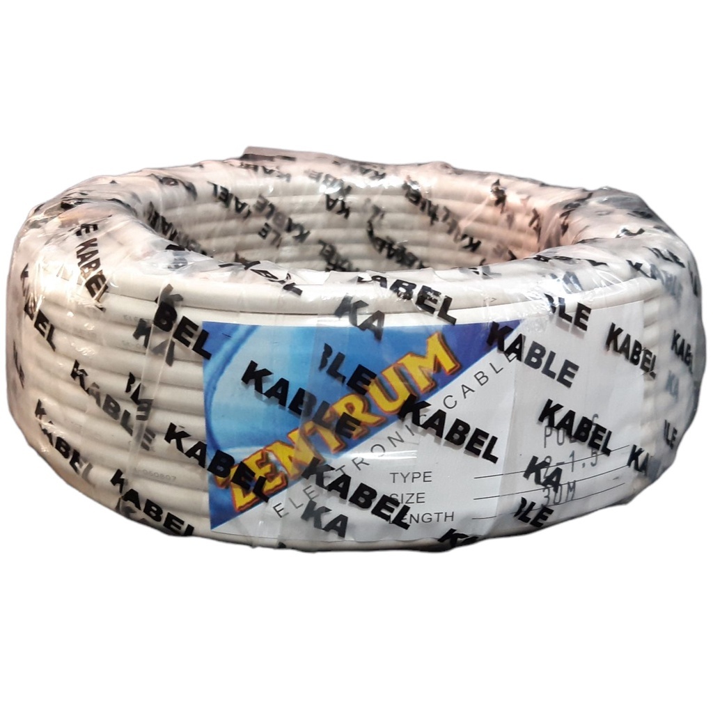 Jual Kabel Listrik Batang 2X1.5 2 X 1.5 Ecer Meteran 5m 10m 5 10 m ...