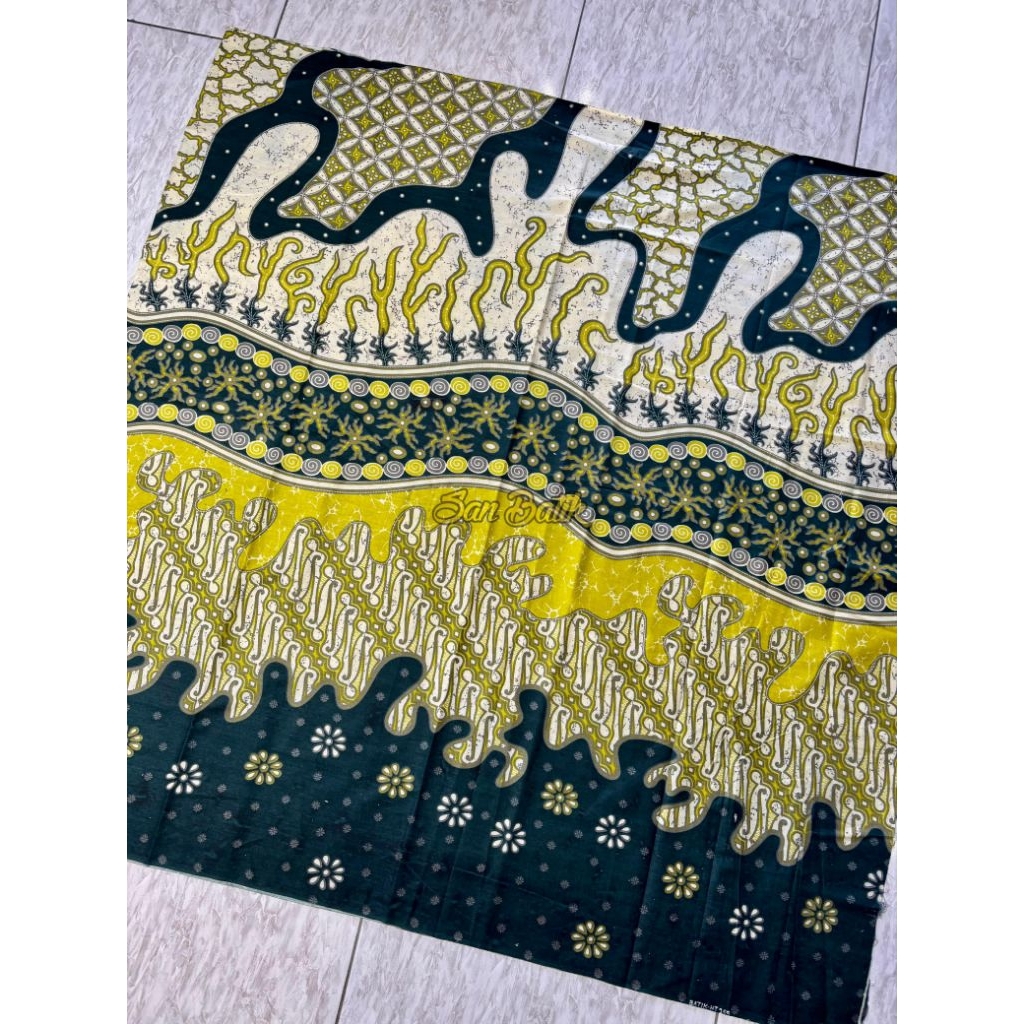 Jual BATIK PRINTING PANJANG 2,1M WARNA KUNING LIME | Shopee Indonesia