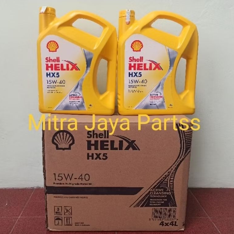 Jual Oli Shell Helix HX5 15W-40 4 Liter Oli Shell HX5 4L Perdus | Shopee Indonesia