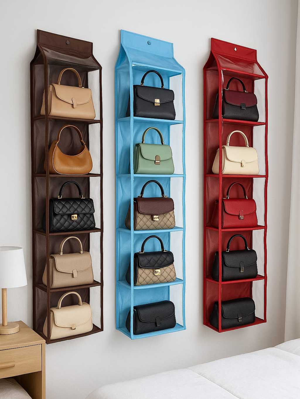 Jual Rak Tas Polos Jumbo Full Resleting 6 Susun Alas Triplek Bahan ...