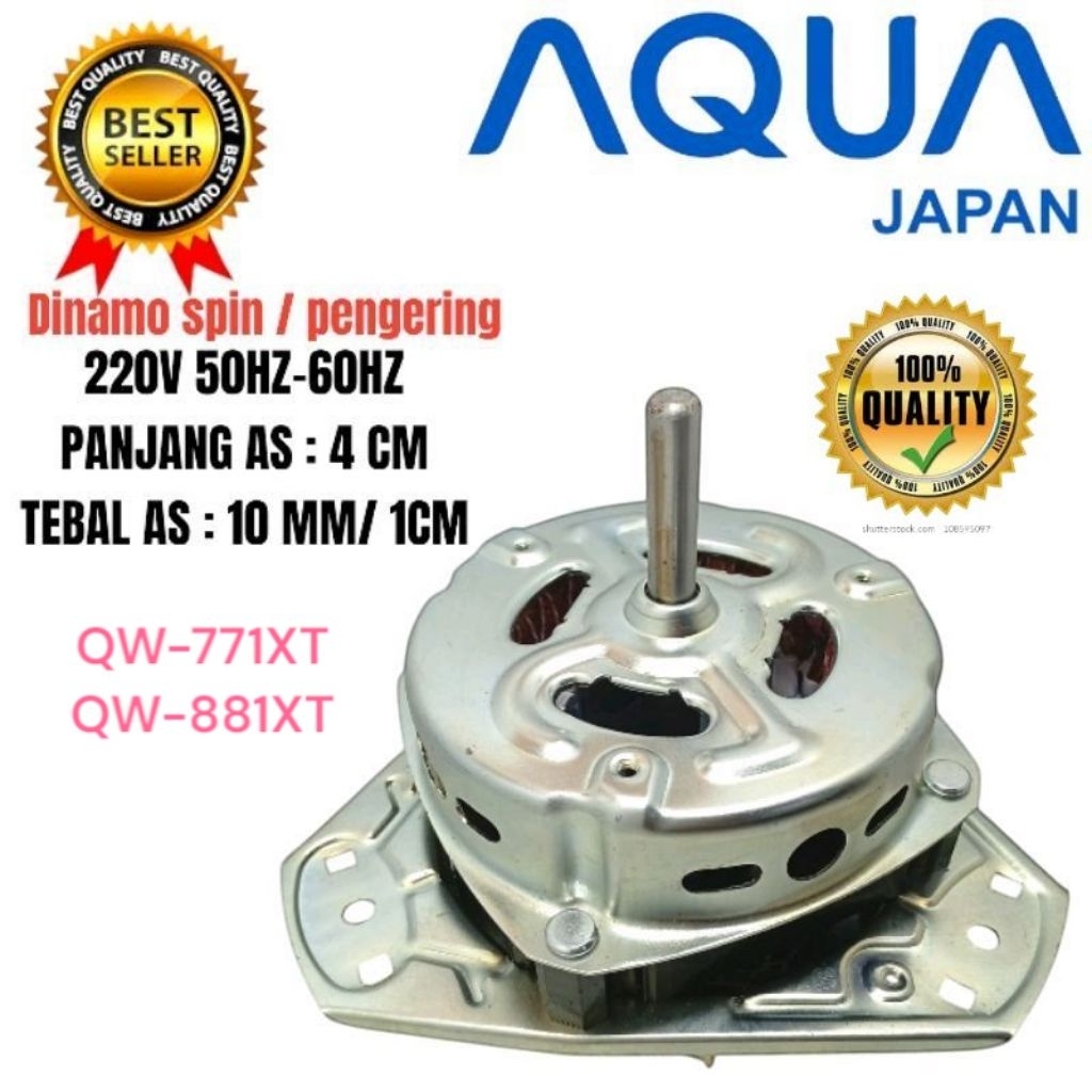 Jual DINAMO PENGERING AQUA 7 Kg - 8 Kg QW-771XT QW-881XT Motor SPIN Mesin Cuci 2 Tabung | Shopee ...