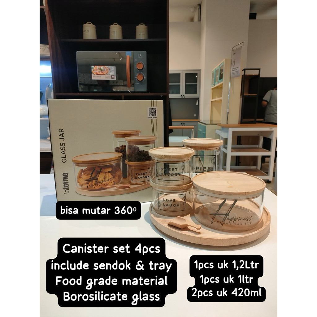 Jual INFORMA Stoples set dengan nampan / canister set with tray ...