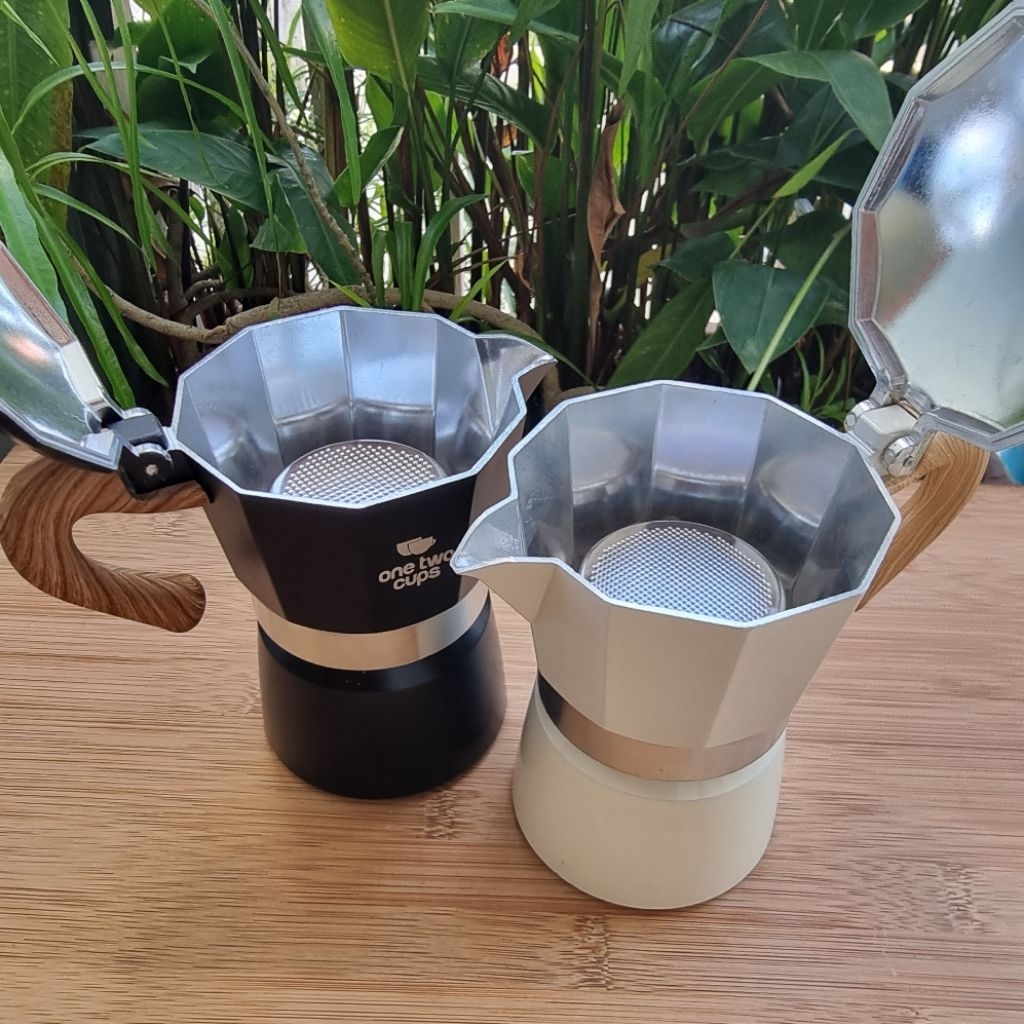 Jual Moka pot sudah dimodif ala 9barista aluminium include basket puck ...