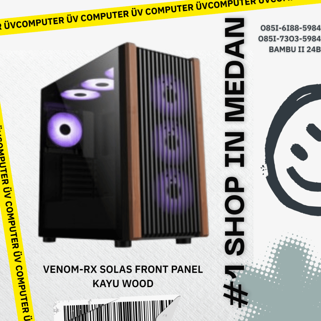 Jual Casing PC Komputer VenomRx Venom-RX SOLAS Front Panel Kayu Wood ...