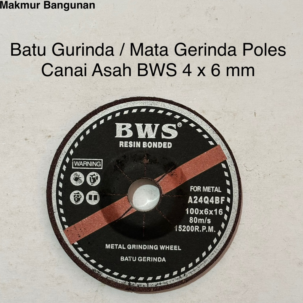 Jual Batu Gerinda Poles BWS 4” Inch x 6 mm | Mata Gerinda Tebal Poles ...