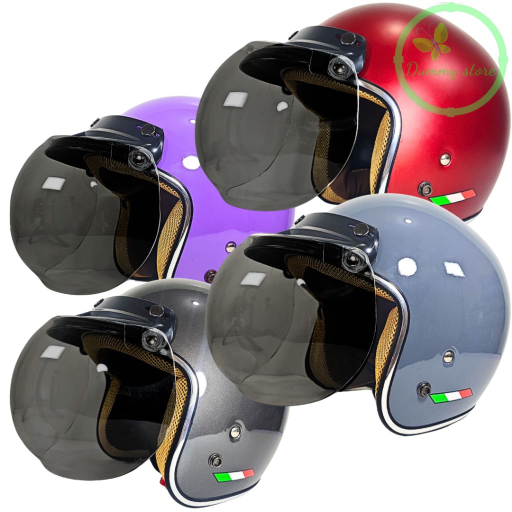 Jual HELM BOGO LIST CHROME + VISOR CEMBUNG / HELM RETRO LIST CHROME ...