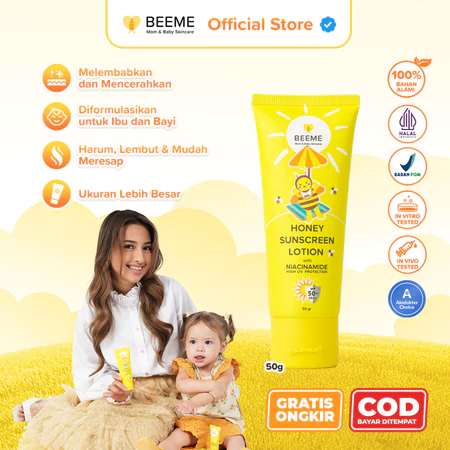 Jual Beeme Bee me Honey Sunscreen Lotion with Niacinamide SPF 50+ PA ...