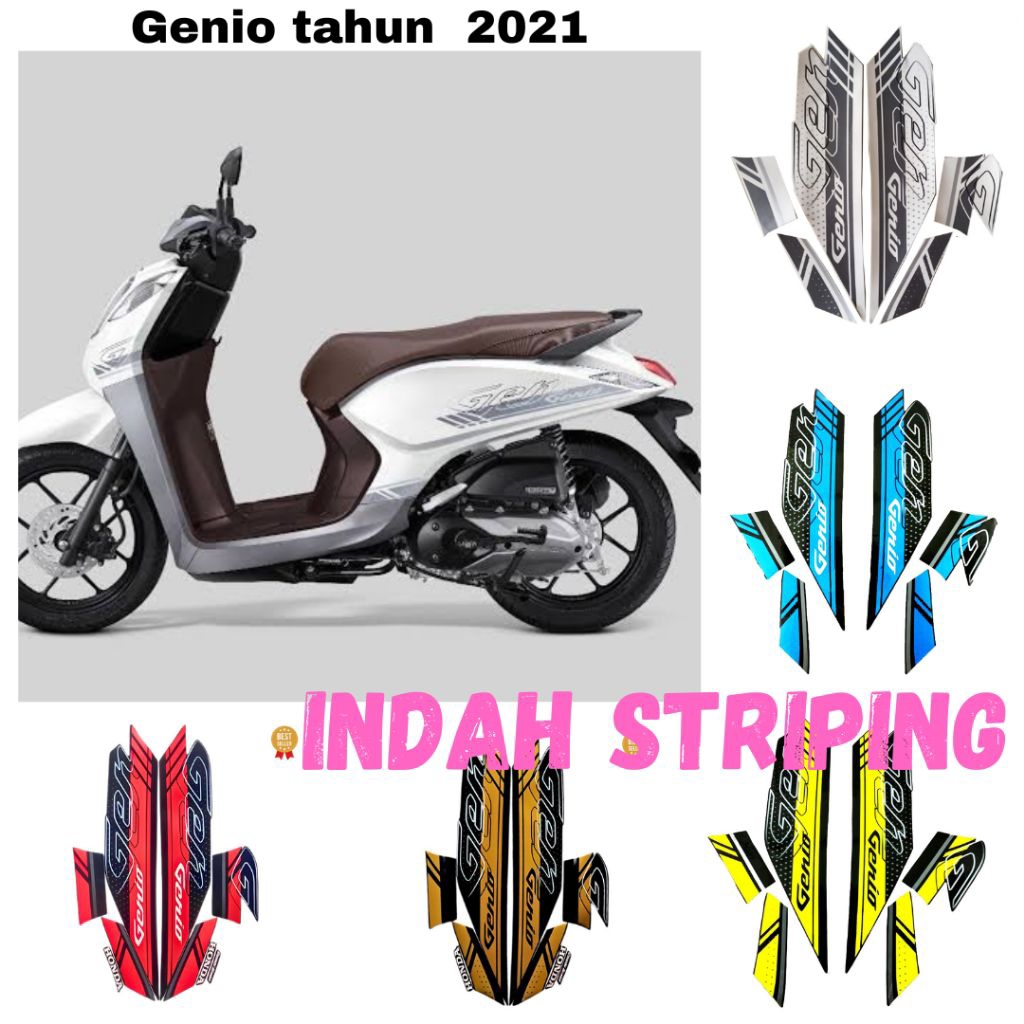 Jual Striping Stiker List Motor Honda Genio Tahun 2020 2021 Full Body ...