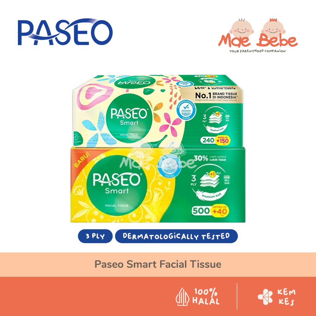 Jual Paseo Smart Facial Tissue 3 Ply Premium Soft Tisu Kering | Shopee ...