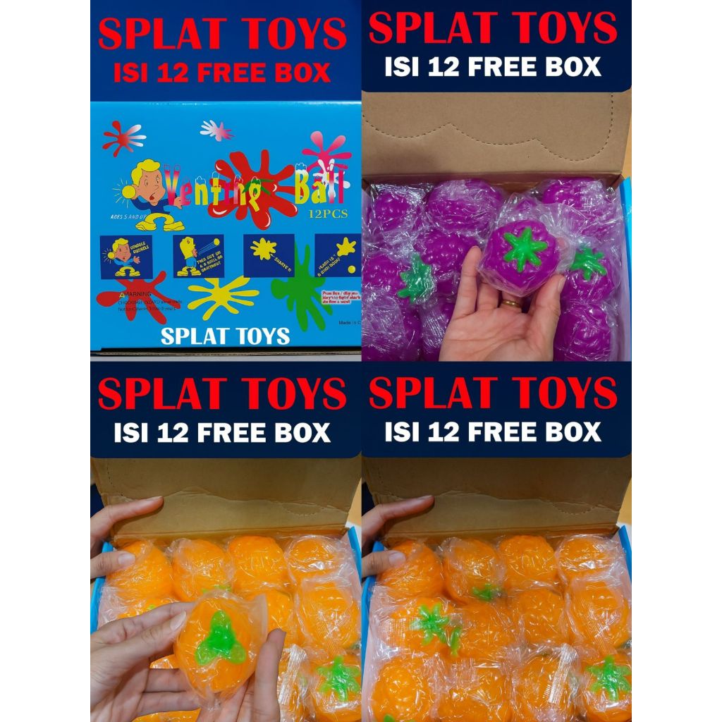 Jual (FS) FREE BOX ISI 12 - MAINAN SPLAT TOYS ISI 12- MAINAN VIRAL ...