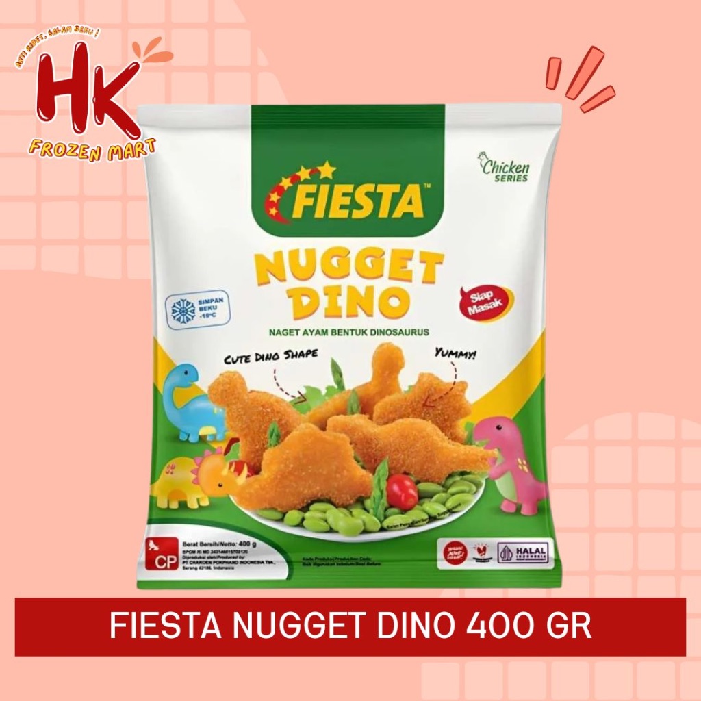 Jual Fiesta Nugget Dino 400gr | Chicken Nugget Ayam bentuk hewan premium HK Frozen Mart | Shopee ...