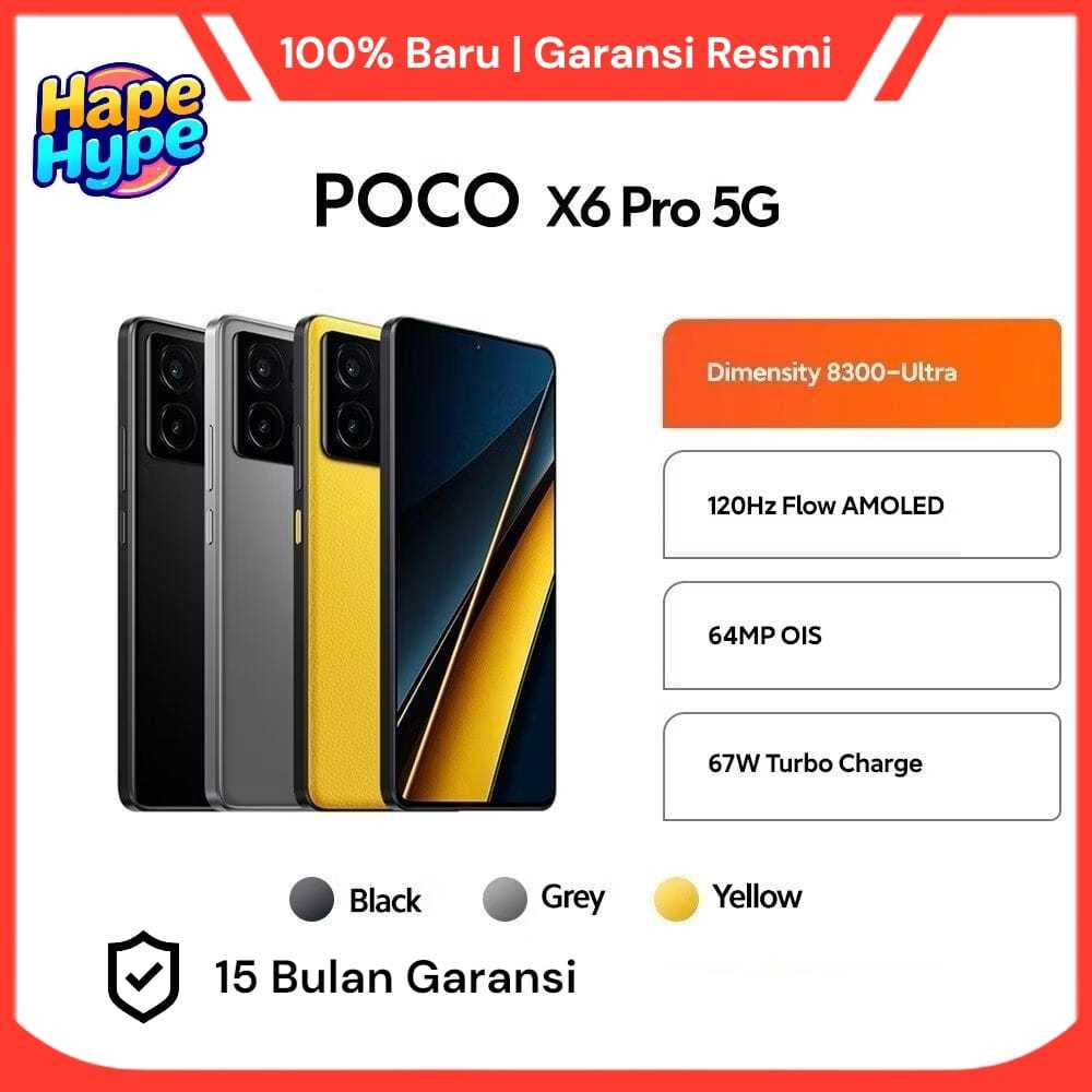 Jual Poco X6 pro 12/512 GB || Dimensity 8300 Ultra || NFC| poco x6 pro ...