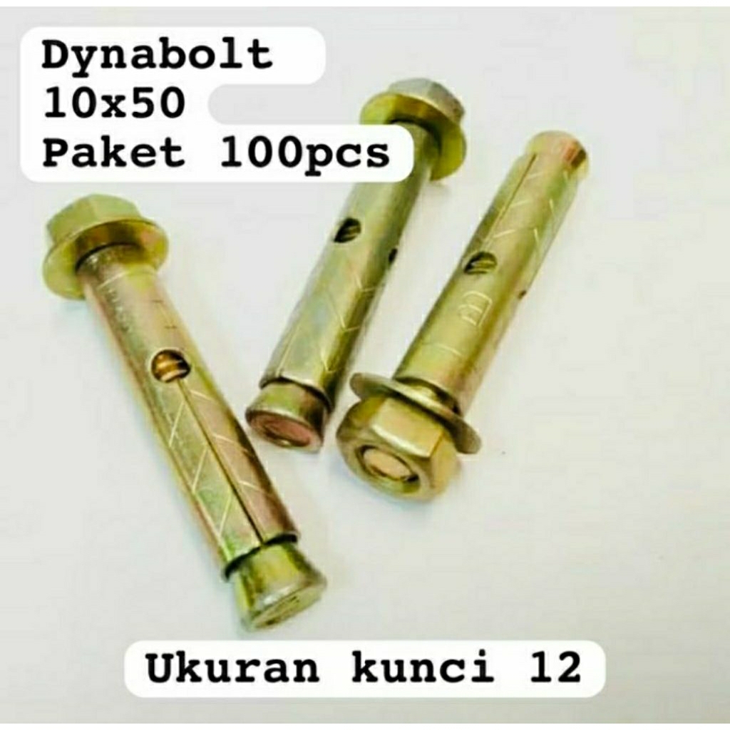 Jual (Paket 100 pcs) Dynabolt 10×50 | Shopee Indonesia