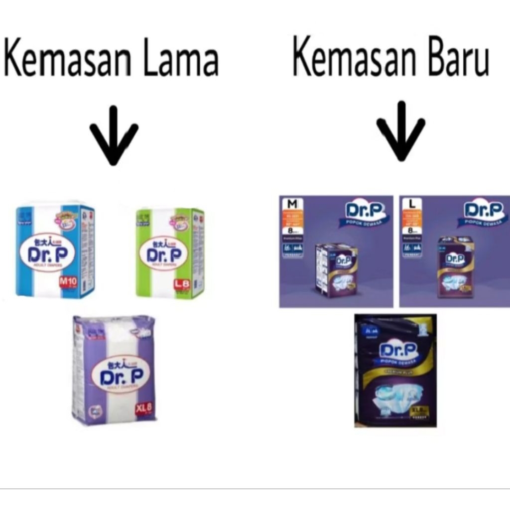 Jual DR.P BASIC /Dr.P PREMIUM PLUS popok dewasa perekat M/L/XL | Shopee ...