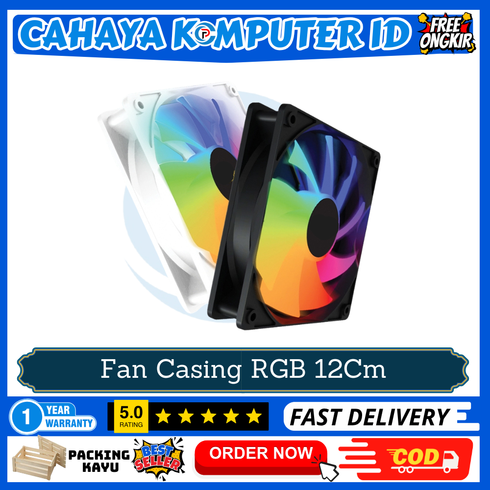 Jual FAN CASING 12Cm RGB FREE Baut Tersedia 2 Warna HITAM PUTIH ...