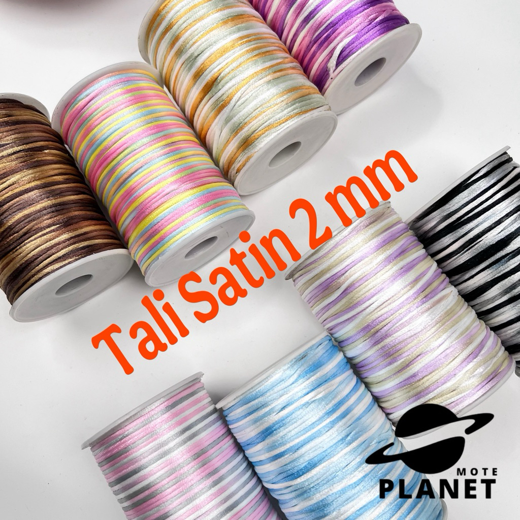 Jual Tali Satin 2 mm Bahan Gelang Kalung Key Chain Warna Beragam (1 ...