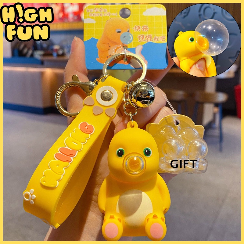Jual HighFun Gantungan Kunci Nailong Dino Kuning Bubble Nailong love ...