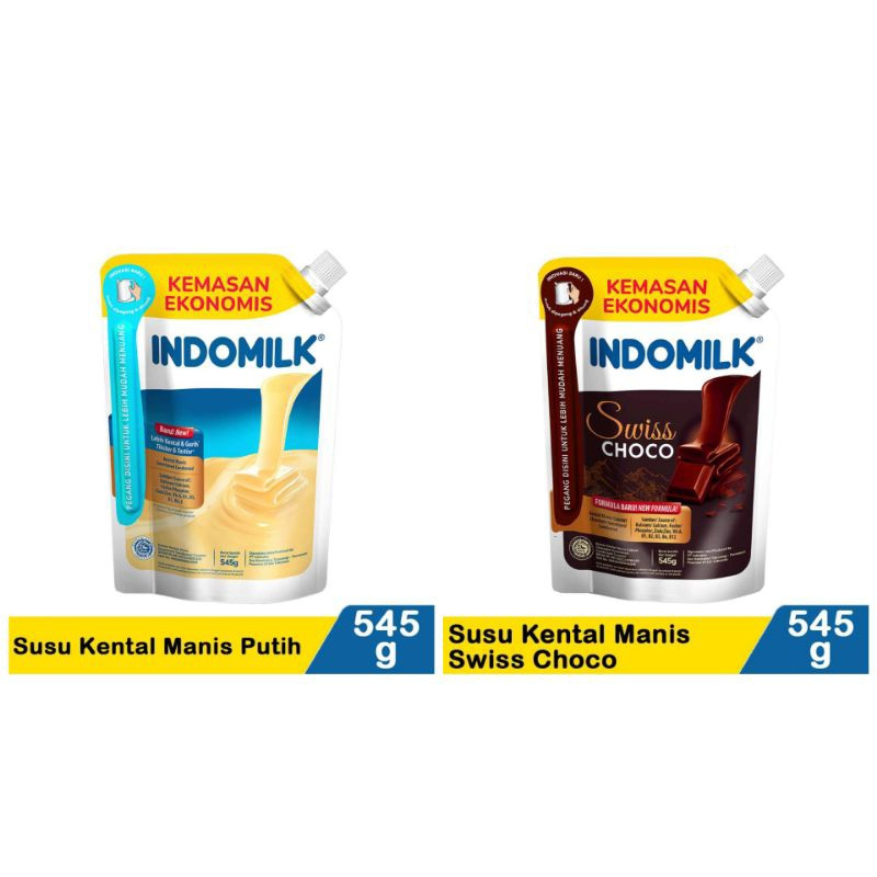 Jual (2 pcs) Susu Indomilk SKM kemasan pouch 545 gram varian random ...