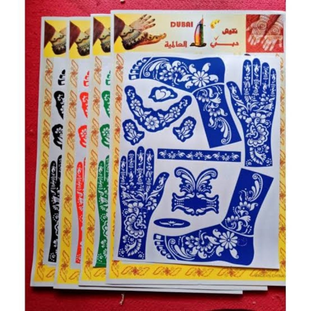 Jual Sticker Cetakan Henna Tangan dan Kaki Pengantin Cap Dubai | Shopee ...