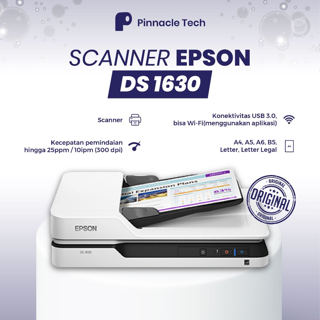 Jual Scanner Epson WorkForce DS1630 DS-1630 DS 1630 - Epson DS1630 100% Original | Shopee Indonesia