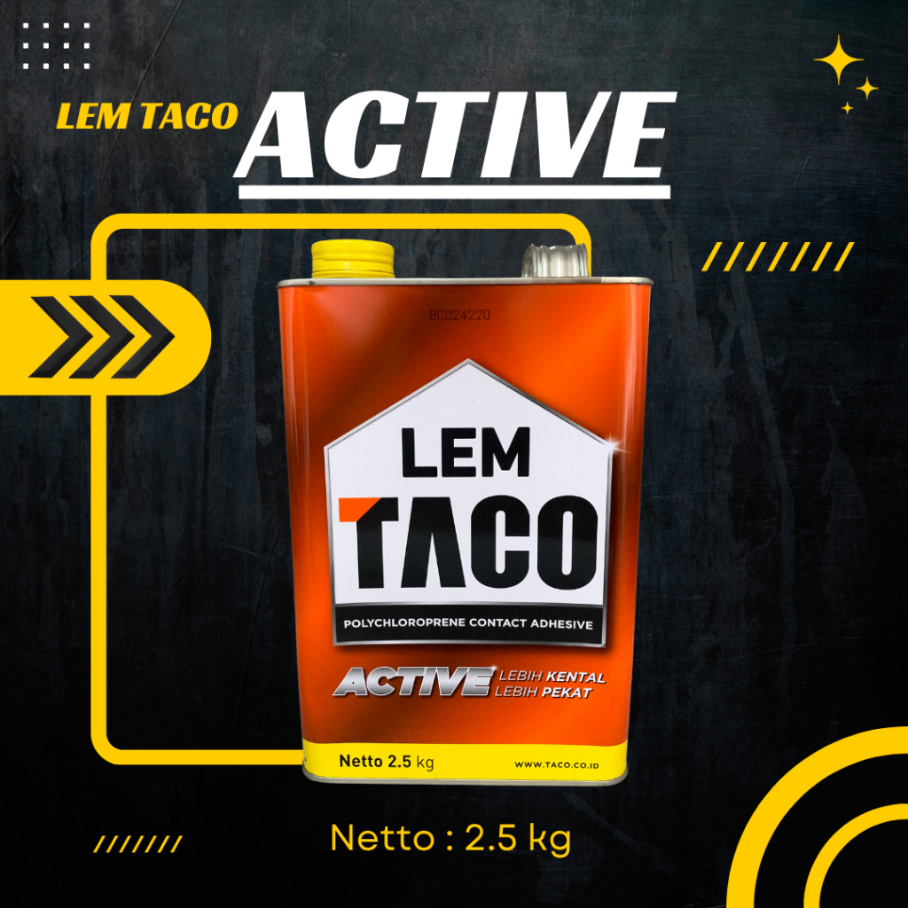 Jual TACO Lem ACTIVE | Lem Vinyl | Lem HPL | Lem Merah Taco 2,5 kg ...